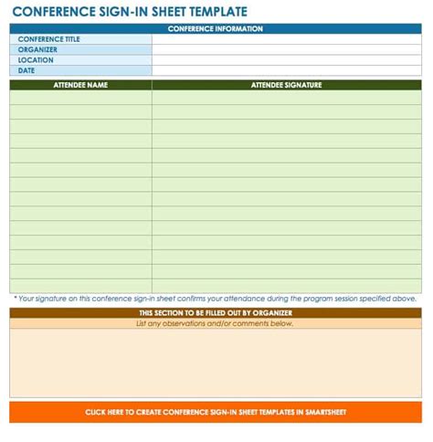 Conference Room Sign Up Sheet Template Secretarys Page Of The
