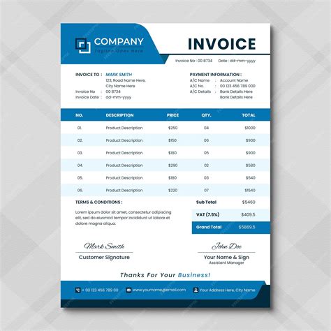 Premium Psd Professional Invoices Elegant Bill Form Business Invoice
