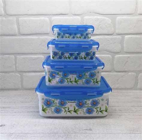 Набір судочків контейнерів із кришкою 4 шт пластикові Frico Fru 822 фото отзывы