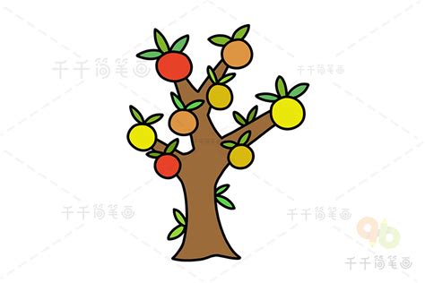 过年橘子树简笔画 橘子树简笔画简单 第2页 大山谷图库