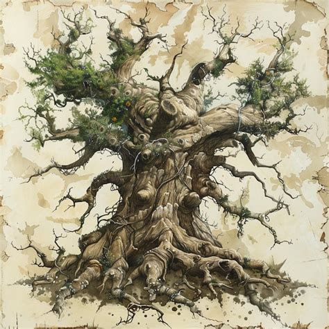 Documenting The Lifecycle Of A Mythical Tree Species Premium Ai