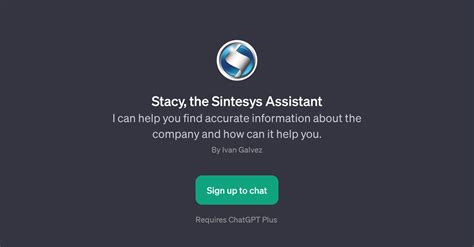 Stacy The Sintesys Assistant And 11 Other Ai Alternatives For Company Analysis