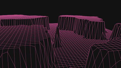 추상 디지털 풍경입니다 와이어 프레임 풍경 배경입니다 3d 미래 벡터 일러스트입니다 협곡에 대한 스톡 벡터 아트 및 기타 이미지