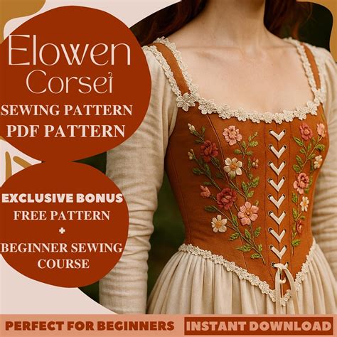 Click To Explore The Elowen Floral Corset Pattern For A Fantasy Look