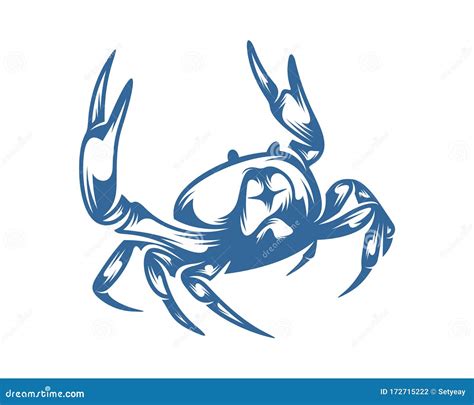Crab Logo Vector Design Template Silhouette Crab Logo Illustration