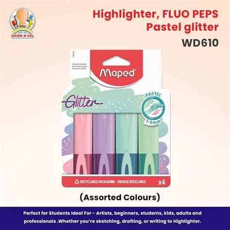 Highlighter Fluo Peps Pastel Glitter Wd611 Custom Print