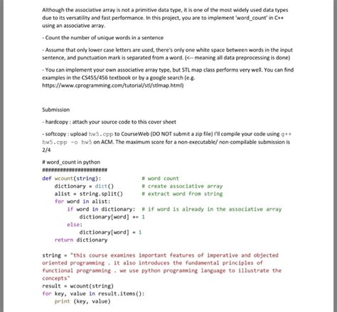 Solved Although The Associative Array Is Not A Primitive