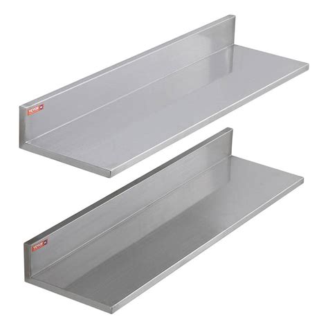 Vevor Stainless Steel Shelf 86 In X 30 In Wall Mounted Floating