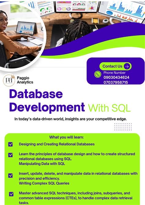 Buy Database Development With Sql By Paggio Analytics On Selar