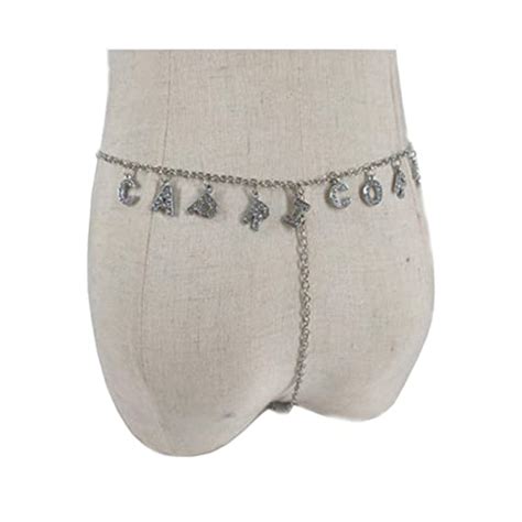Alloy Metal Body Chain With Rhinestone Constellation Letters Glamorous