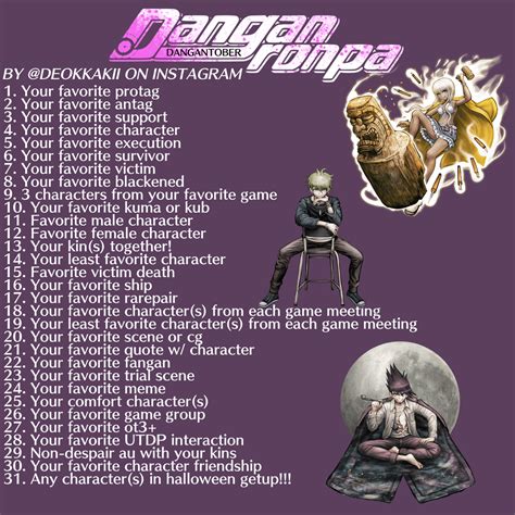 Happy Dangantober Me Deokkakii On Ig Rdanganronpa