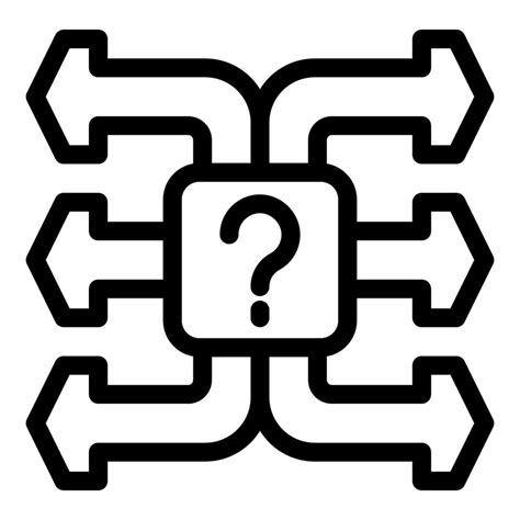 Question Mark Surrounded By Arrows Representing Difficult Decision Making 50860243 Vector Art At