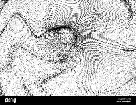 Abstract Science Or Technology Background Network Illustration With Particle 3d Grid Surface