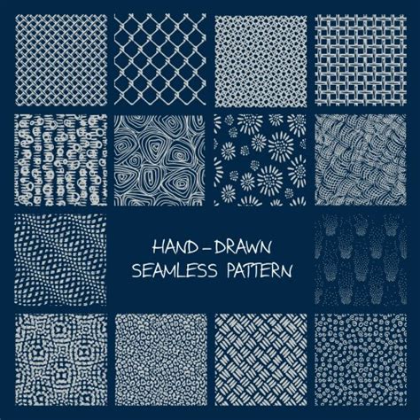 Set Of Hand Drawn Marker And Ink Patterns Vector Image