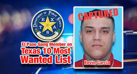 El Paso Gang Member On Texas 10 Most Wanted List Captured Texas