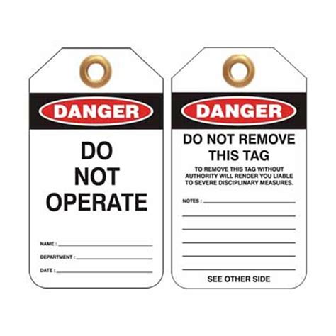 Lockout Tags Lockout Tag Danger Do Not Operate Ps Loto Tag