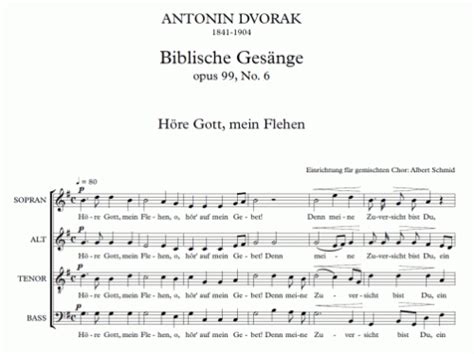 Biblische Gesänge Gott ist mein Hirte 99 4 Antonin Dvorak