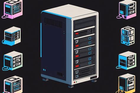 Server Vector Icon Computer And Hardware Iconset Premium AI Generated Image