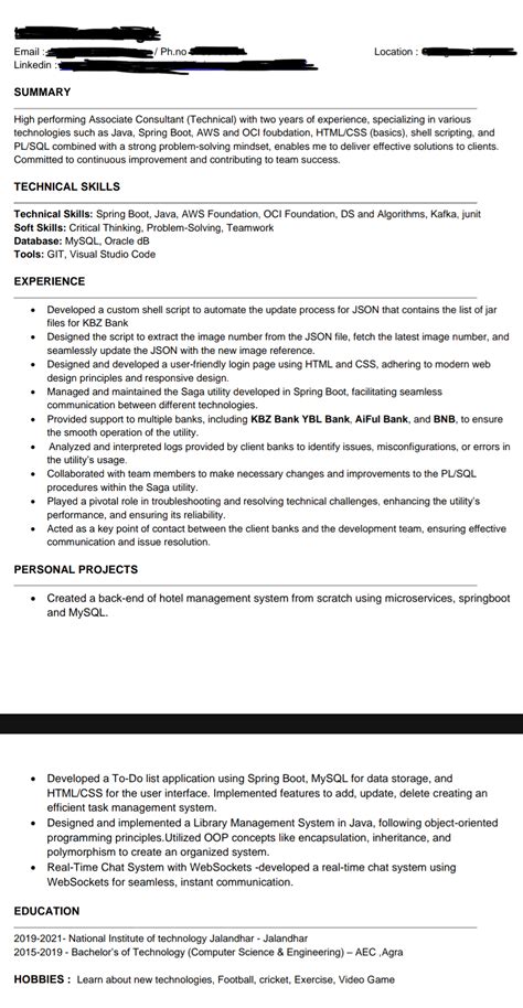 25 Years Of Experience Resume Not Getting Shortlisted Rresumes