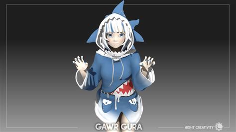 Stl File Gawr Gura Anime Figure For 3d Printing 3d Print 43 Off