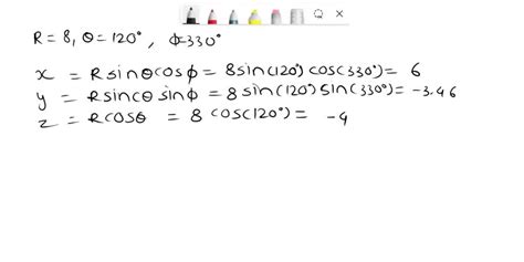 Solved The Position Of A Point P In Spherical Coordinates Is