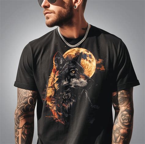 Wolf T Shirt Wolf Tee Wolves T Shirt Wolf Graphics T Shirt Howling