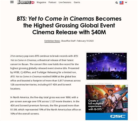 BTS Charts Daily⁷ on Twitter NEWS BTS twt s Yet To Come in Cinemas