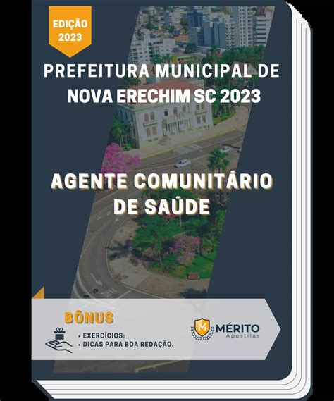 Apostila Agente Comunitário De Saúde Prefeitura De Nova Erechim Sc 2023