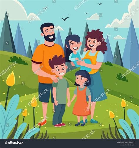Familia Feliz Y Unida Al Aire Libre Más De 2058 Vectores De Stock Y