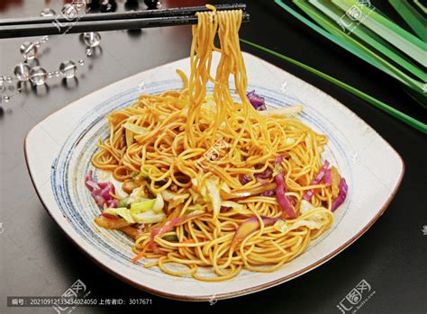什锦炒面日韩料理食品餐饮摄影素材汇图网