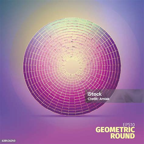 Radial Vector Ornament Angular Grid Of 3d Boxes Block Sphere Stock Illustration Download Image