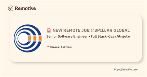 Hiring Senior Software Engineer Full Stack Java Angular 3Pillar