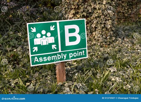 Fire Assembly Point Stock Image Image Of Notice Meet 51373507