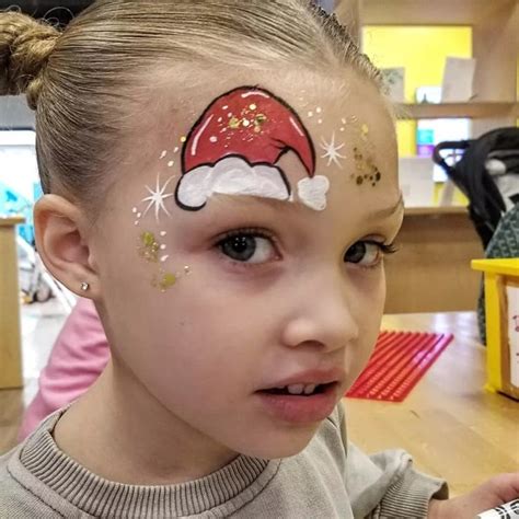 Painting Art Santa Santa Hat Face Painting Face Face Art Event