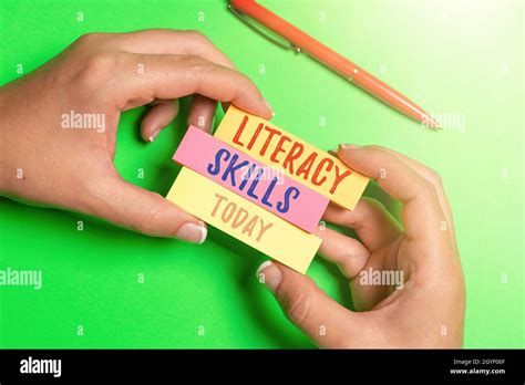 Sign Displaying Literacy Skills Business Approach All Knowledge And