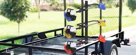 Carod Weed Eater Rack For Open Trailer 3 Place Trimmer