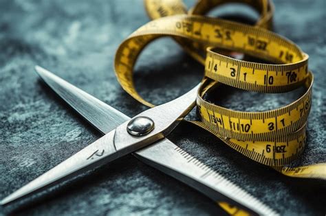 Scissors And Tape Measure Premium Ai Generated Image