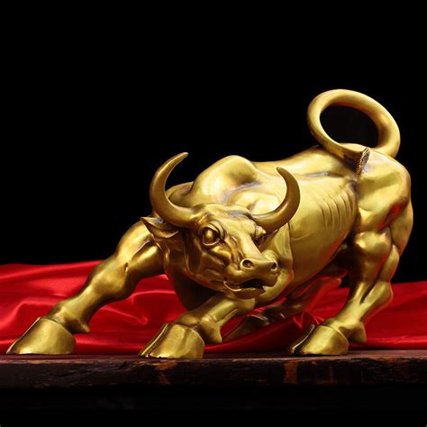 100 Brass Bull Wall Street Cattle Sculpture Coppe Grandado
