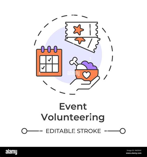 Event Volunteering Multi Color Concept Icon Stock Vector Image And Art Alamy