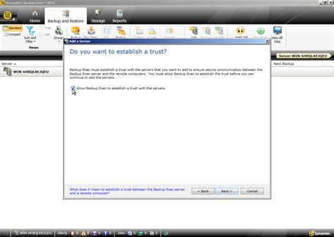 How To Run Backup Exec 2012 With Dss V7 Open E Knowledgebase