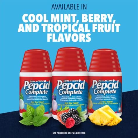 Pepcid Complete Acid Reducer Antacid Tropical Fruit Chewable Tablets