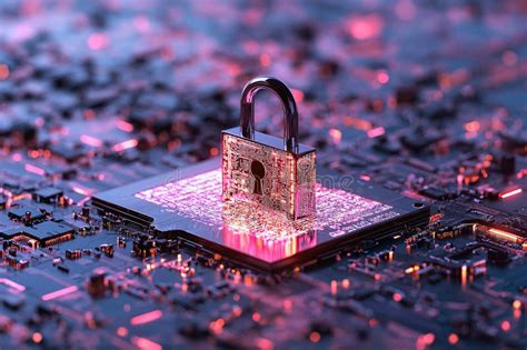 Binary Code Illuminates A Locked Padlock Representing Data Protection In A Digital World