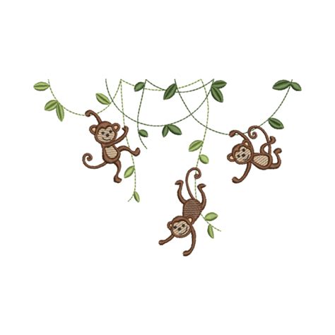 Matriz De Bordado Coleção Macaquinhos Shop Bazar And Cia