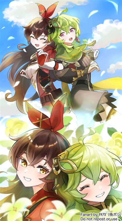 Okkobc Amber Genshin Impact Collei Genshin Impact Genshin Impact Highres Girls Black