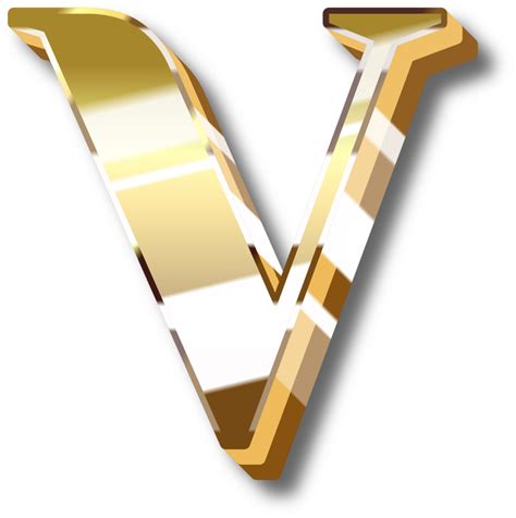 Ouro Alfabeto Carta E Número 44038466 Png