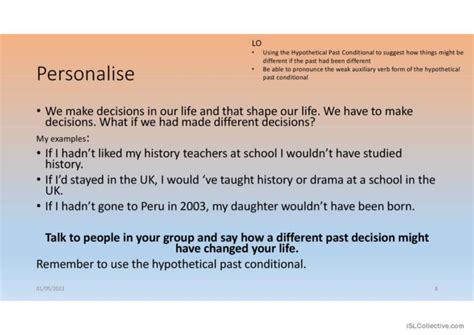 Past Unreal Conditional Presentation English ESL Powerpoints