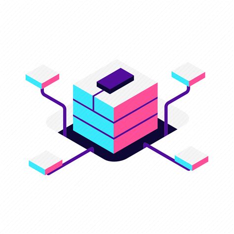 Cloud Computing Connection Data Database Hosting Isometric Icon Download On Iconfinder