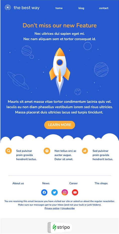 Saas Email Templates Free Saas Html Email Template Stripo Email