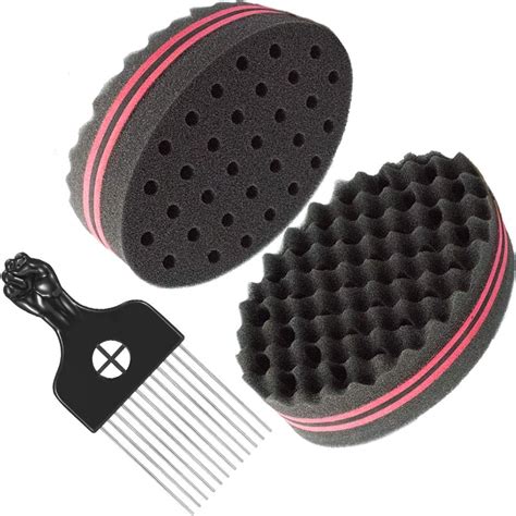 Small Holes Hair Sponge For Twists And Dreads Barber Afro Wave Nappy Curling Sponge