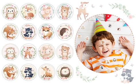 W1cwey Floral Woodland Animal Stickers 1000pcs Floral